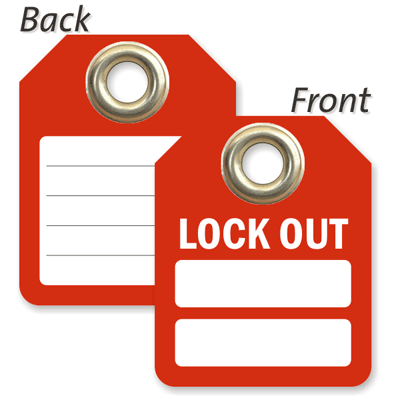 Lock Out Two-Sided Identification Micro Tag - Write Information, SKU ...