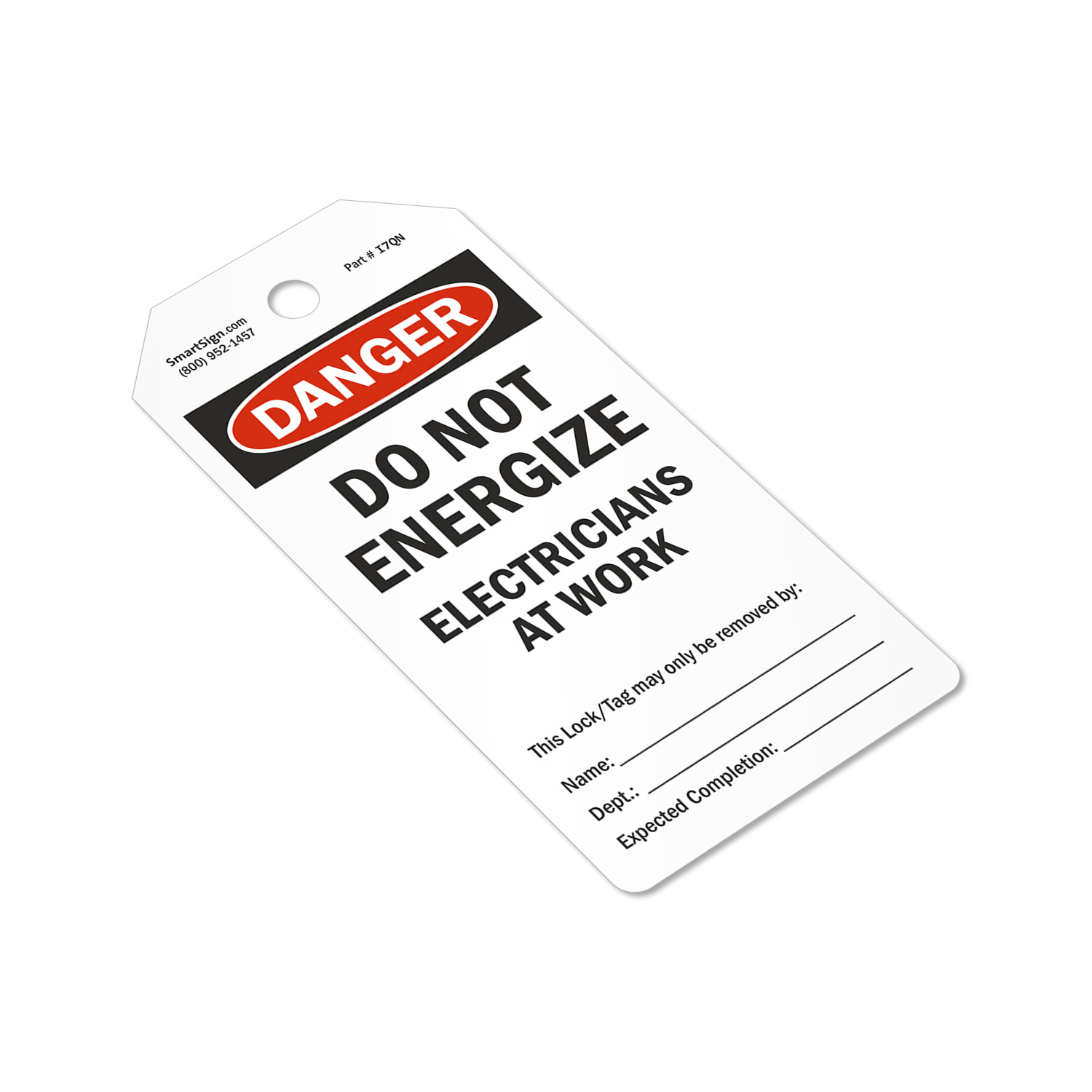 Danger Do Not Energize Lockout Tag-on-A-Roll, SKU: T-BOX-014