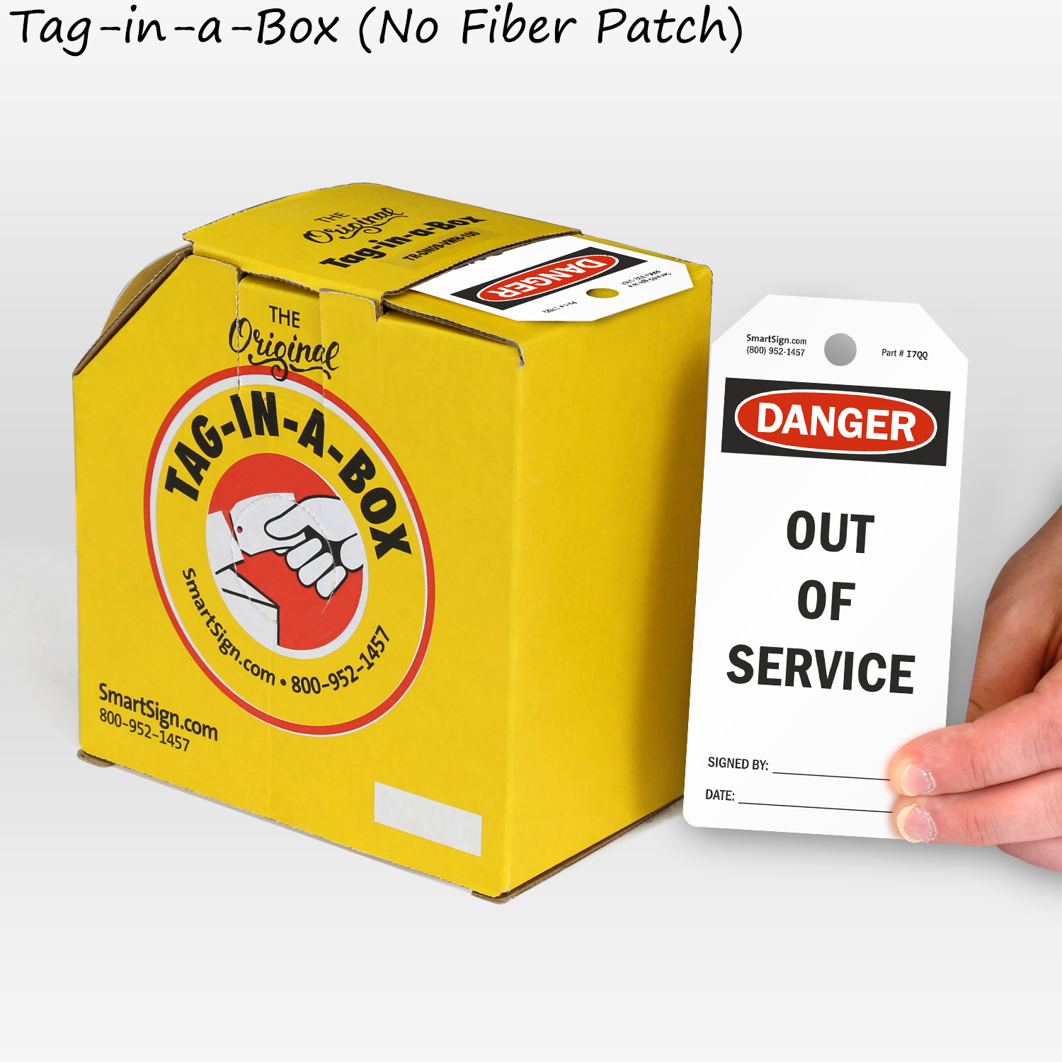 Danger Out Of Service Do Not Remove Tag-in-a-Box, SKU: T-BOX-108