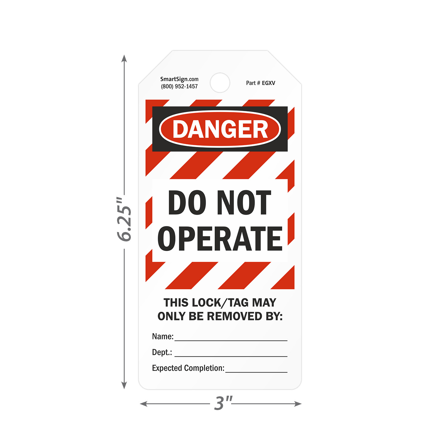 Danger Do Not Operate Tag-In-A-Box - Tag with Fiber Patch, SKU: T-BOX-128
