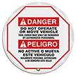 Mesh Steering Wheel Lockout Covers: Danger Do Not Operate Vehicle Signs ...