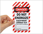 Lockout Labels - Handy Danger, Caution, Warning Lock Out Labels